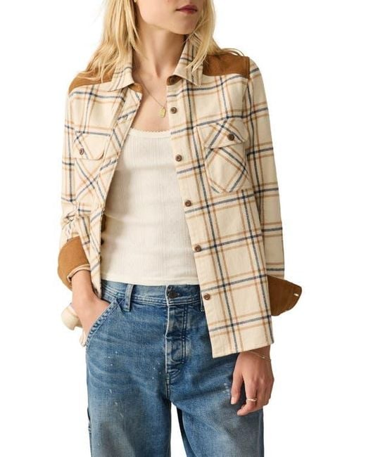 Faherty Daly Plaid Cotton Flannel Shirt in Blue | Lyst