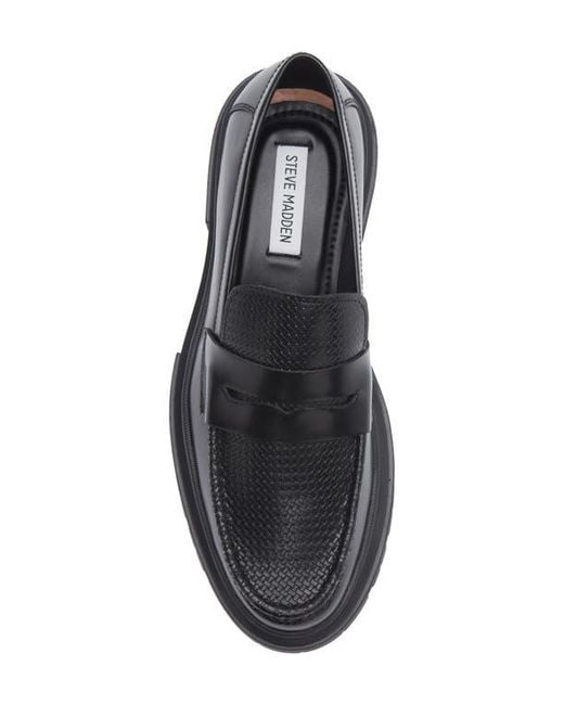 Steve Madden Zarco Penny Loafer in Black for Men | Lyst
