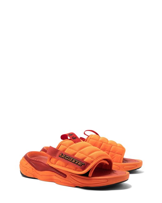 Lacoste Aceslide Slide Sandal in Orange for Men | Lyst