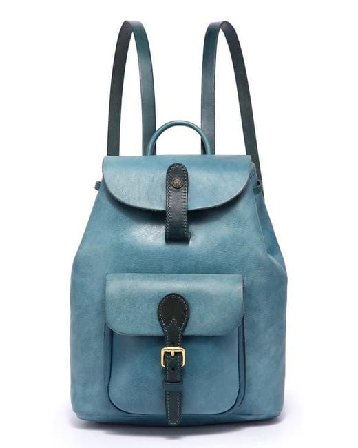 Old Trend Isla Small Leather Backpack in Blue | Lyst