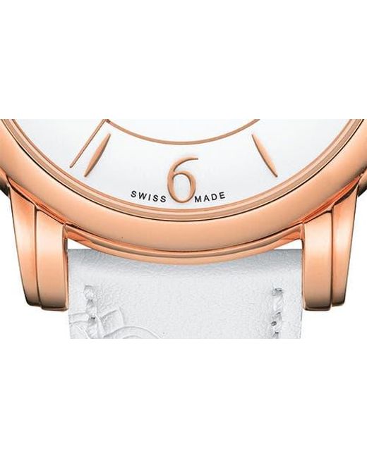 Tissot Lady Heart Flower Power Faux Leather Strap Watch, 35Mm in Pink ...