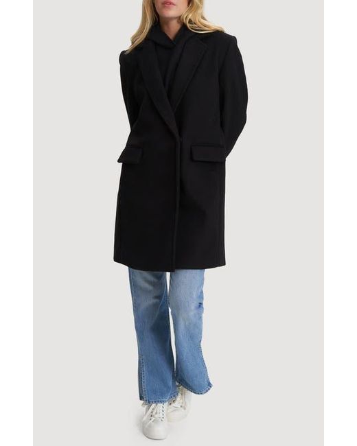 Noize Masa Notch Collar Coat in Black | Lyst