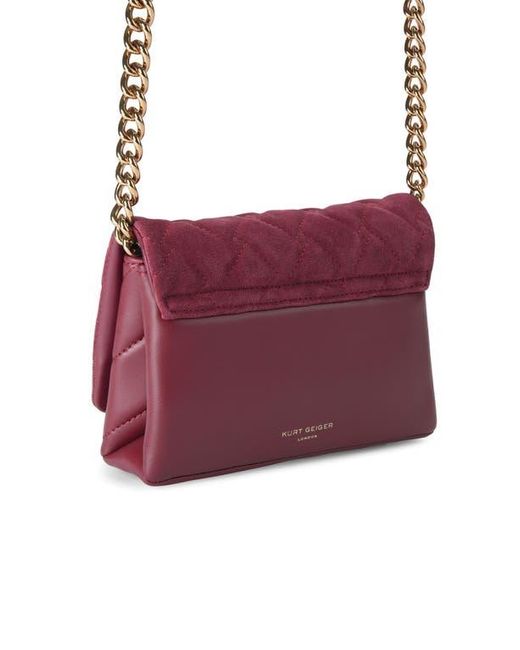 Kurt Geiger Mini Kensington Quilted Crossbody Bag in Red | Lyst