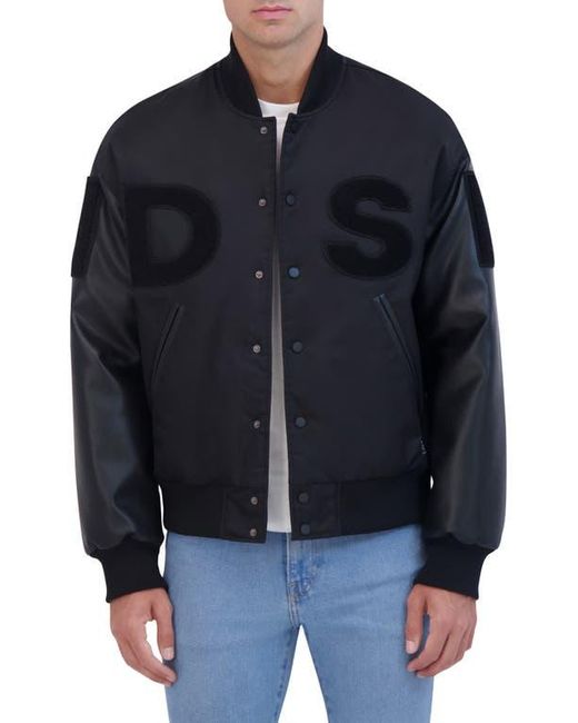 Hudson Jeans Logo Varsity Jacket in Black for Men | Lyst