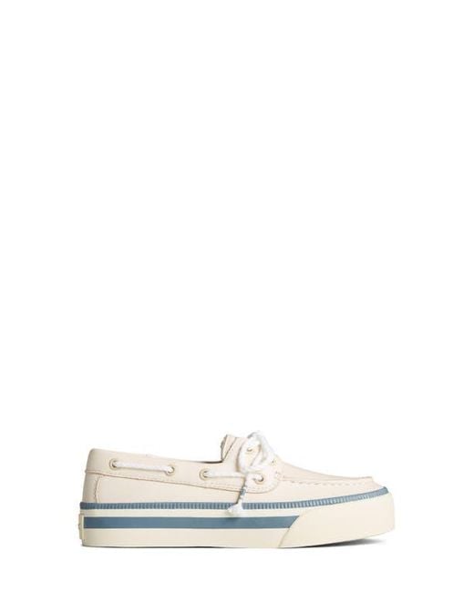 Sperry Top-Sider Bahama 3-Eyelet Leather Boat Sneaker in White | Lyst