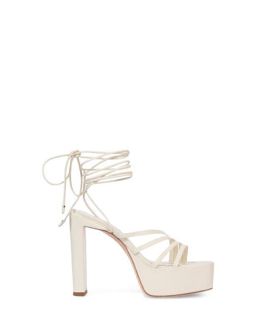 Black Suede Studio Suede Studio Sasha Platform Sandal in White | Lyst