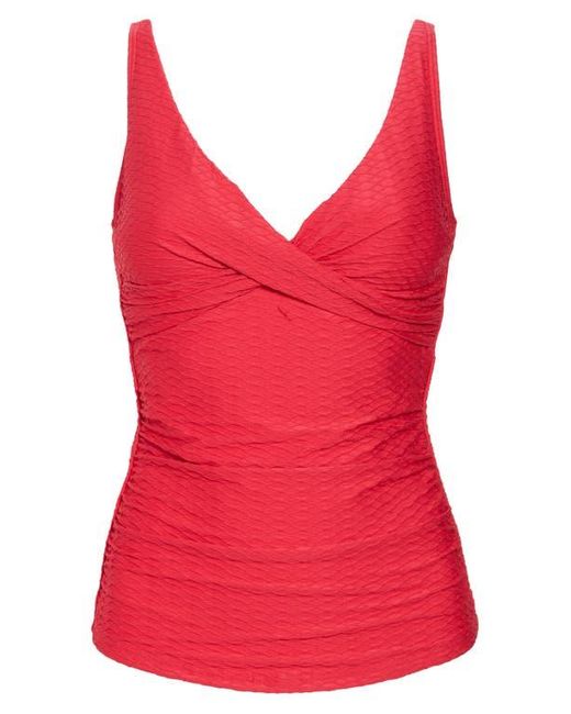 Sea Level Cross Front Multifit Tankini Top in Red | Lyst