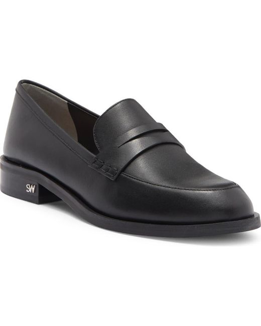 Stuart Weitzman Emi Penny Loafer in Black | Lyst