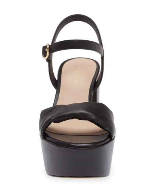 Stuart Weitzman Everly Block Heel Platform Sandal in Black | Lyst