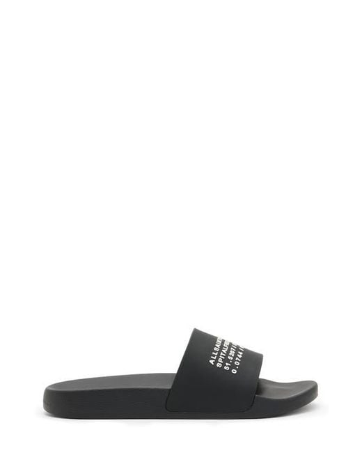 AllSaints Renegade Slide Sandal in Black for Men | Lyst