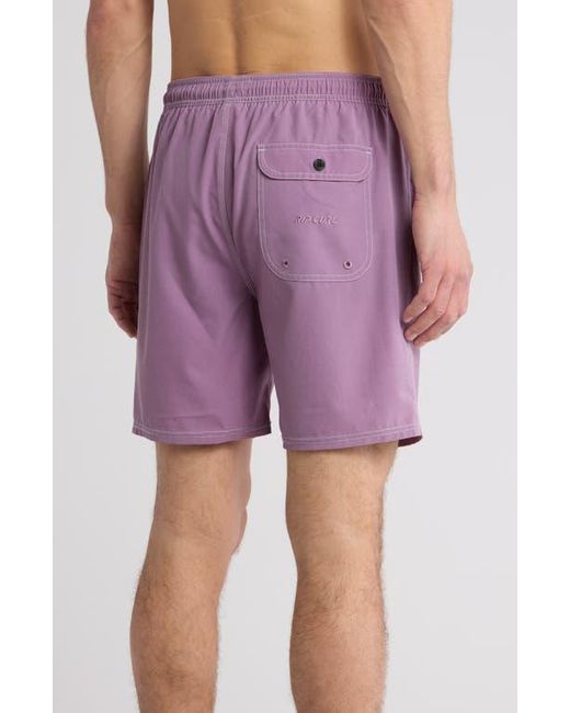 Rip Curl Fadeout Volley Swim Trunks in Purple for Men | Lyst