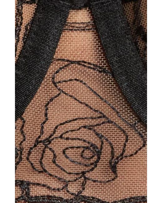 Bluebella Rosalie Embroidered Mesh Underwire Bra in Brown | Lyst