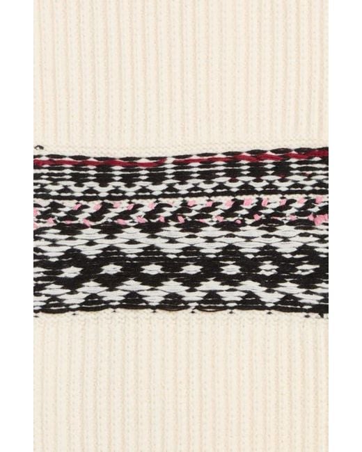 Rag & Bone Leigh Fair Isle Wool Blend Scarf in Black | Lyst