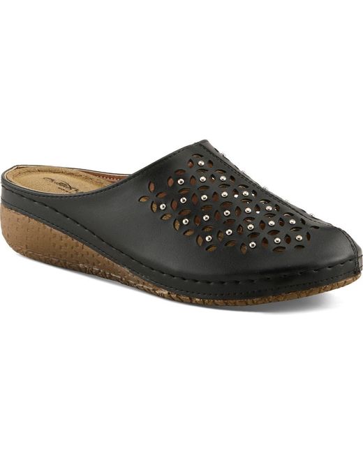 Flexus by Spring Step Laser-Cut Mule in Black | Lyst