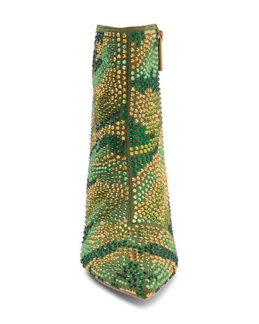 Kurt Geiger Belgravia Crystal Embellished Bootie in Green | Lyst
