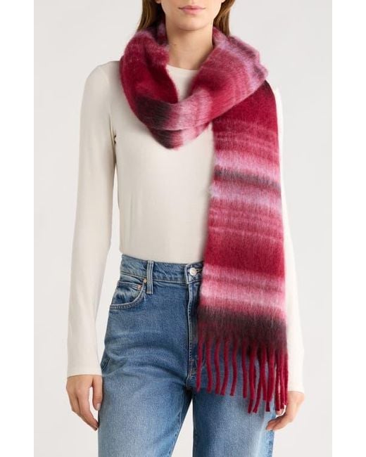 Save The Ocean Stripe Recycled Polyester Scarf in Red | Lyst