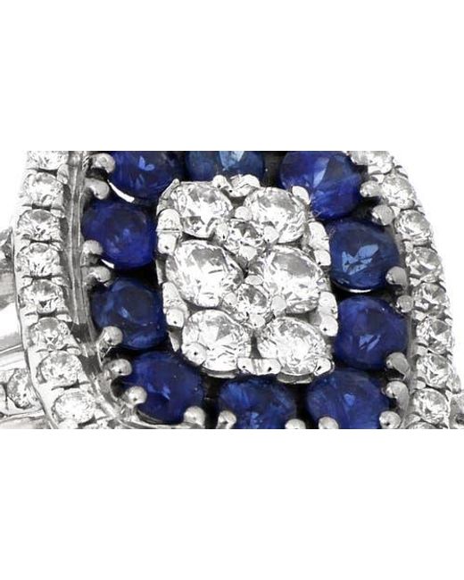 Bony Levy 18K Pave Sapphire & Diamond Ring in Blue | Lyst