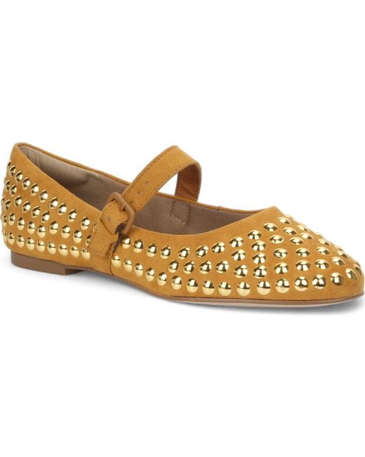 Love Rio Misty Studded Mary Jane Ballet Flat in Metallic | Lyst