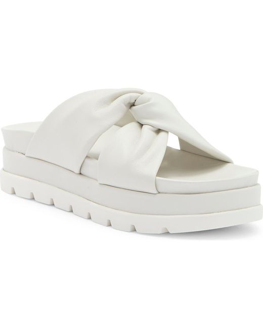 J/Slides Bright Platform Slide Sandal in Metallic | Lyst