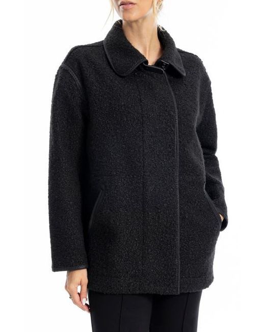 Max Studio High Pile Fleece Jacket in Blue | Lyst