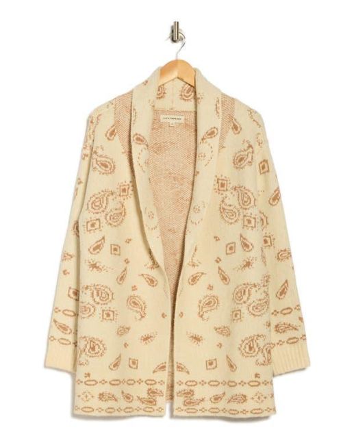 Lucky Brand Paisley Bandana Print Cardigan in Natural | Lyst