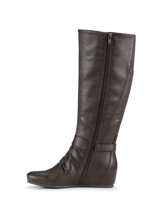 BareTraps Sammy Tall Wedge Boot in Brown | Lyst