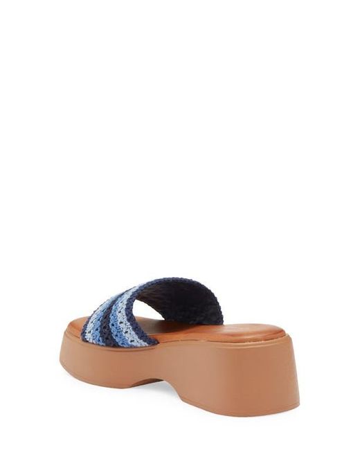 TOP GUY SHOES Orchid Slide Sandal in Blue | Lyst