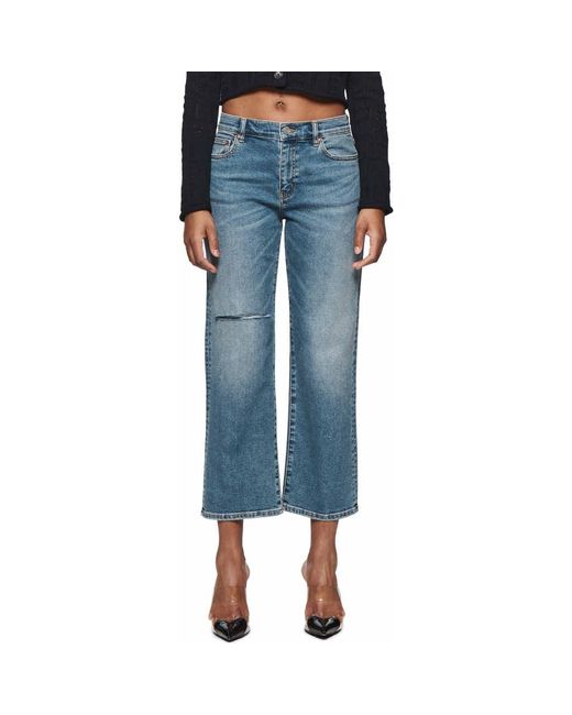 Purple Brand Ripped Crop Wide Leg Jeans in Blue | Lyst
