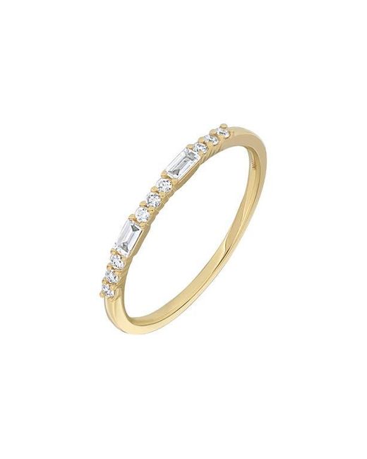 Bony Levy Maya Baguette & Round Diamond Stackable Ring in White | Lyst