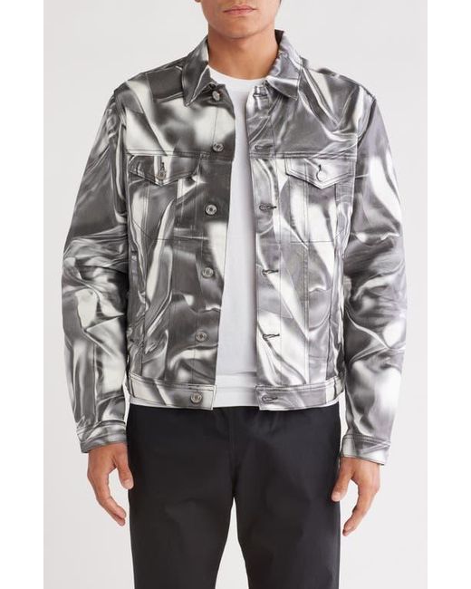 Purple Brand P024 Trucker Denim Jacket in Gray for Men | Lyst