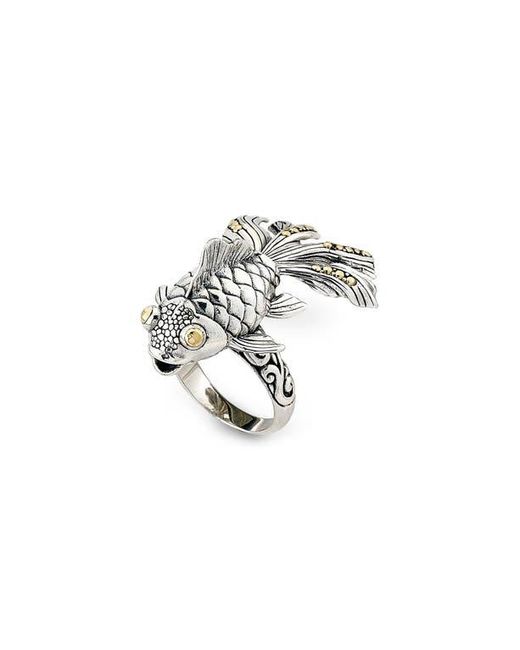 Samuel B. Two-Tone Flying Koi Fish Ring in White | Lyst