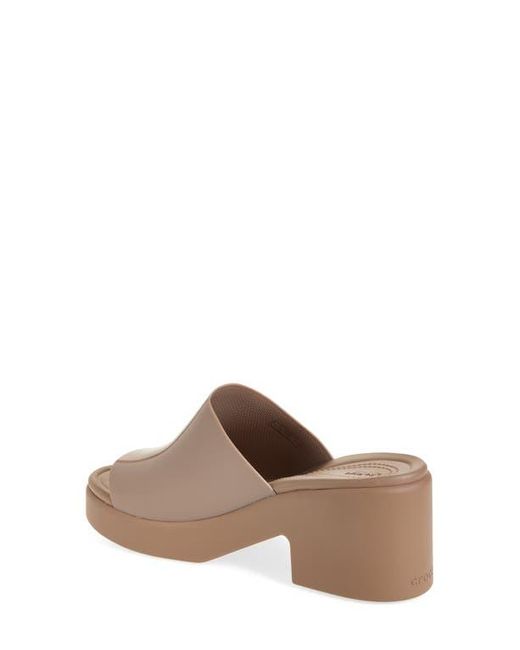 Crocs™ Brooklyn Platform Slide Sandal in Brown | Lyst