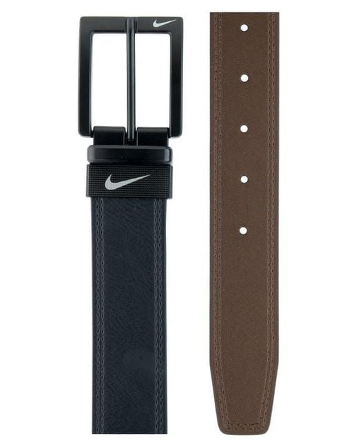 Nike Reversible 2-Row Stitch Feather Edge Belt in Blue for Men | Lyst