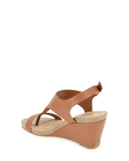 Kenneth Cole Greatly Platform Wedge Sandal in Brown | Lyst