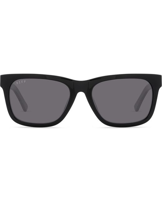 DIFF Jake Polarized Rectangular Sunglasses in Black for Men | Lyst