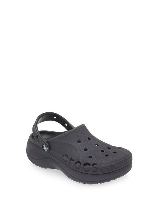 Crocs™ Baya Platform Glitter Clog in Gray | Lyst