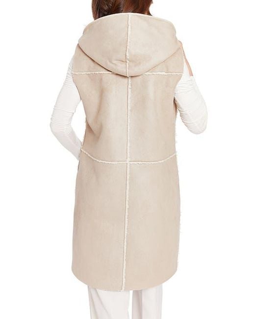 Frye Faux Shearling-Trimmed Vest in Natural | Lyst