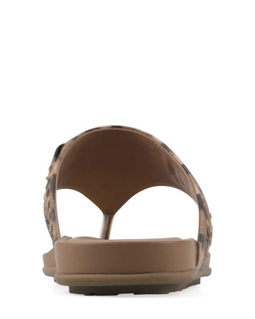 White Mountain Aladdin Flip Flop in Brown | Lyst