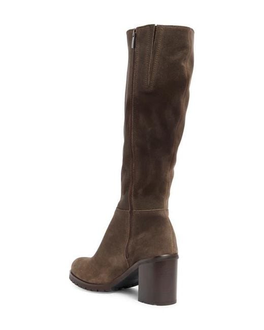 La Canadienne Tall Block Heel Boot in Brown | Lyst