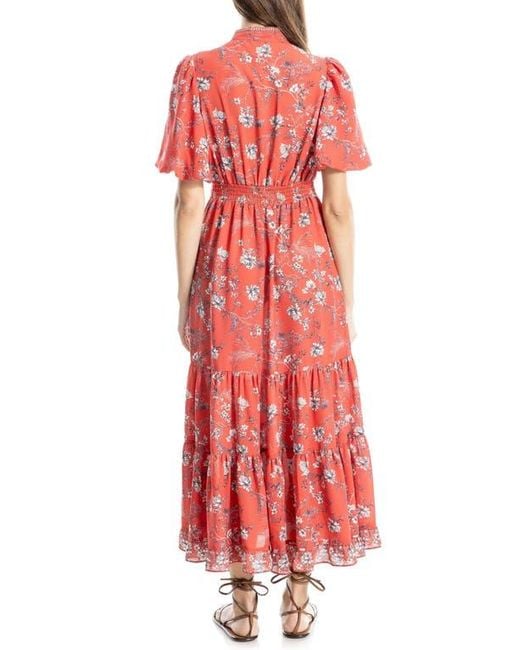 Max Studio Floral Tiered Maxi Dress | Lyst