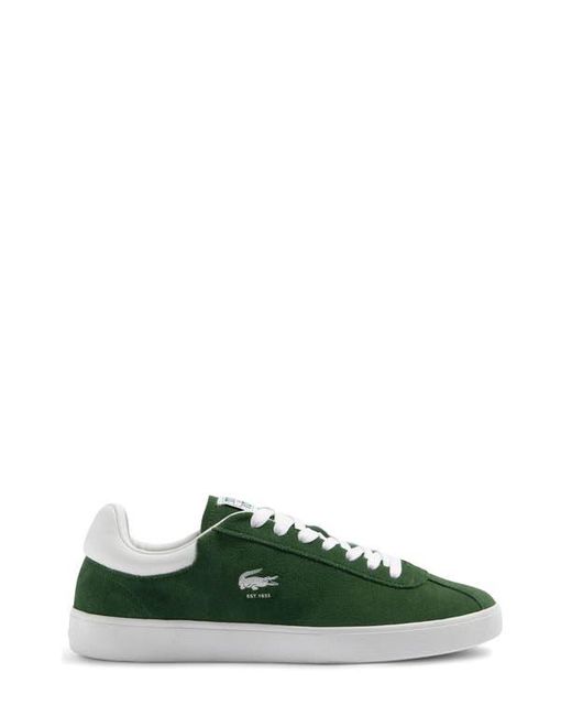 Lacoste Baseshot Leather Sneaker in Green for Men | Lyst