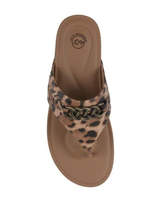White Mountain Aladdin Flip Flop in Brown | Lyst