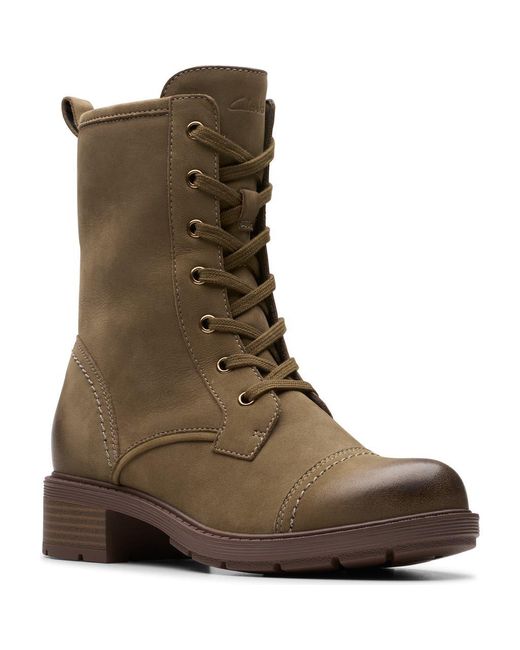 Clarks Hearth Maye Lace-Up Boot in Brown | Lyst