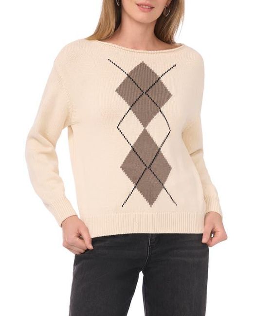 1.STATE Argyle Sweater in Natural | Lyst