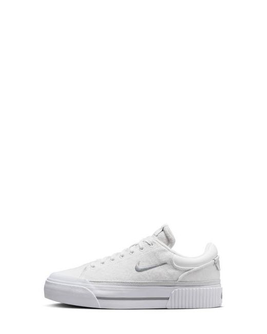 Nike Court Legacy Lift Platform Sneaker in White | Lyst