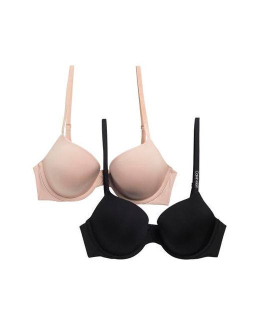 Calvin Klein Pure Micro Lightly Lined Demi Bra in Black | Lyst