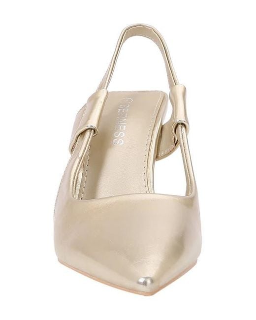 BERNESS Anna Slingback Pump in Metallic | Lyst