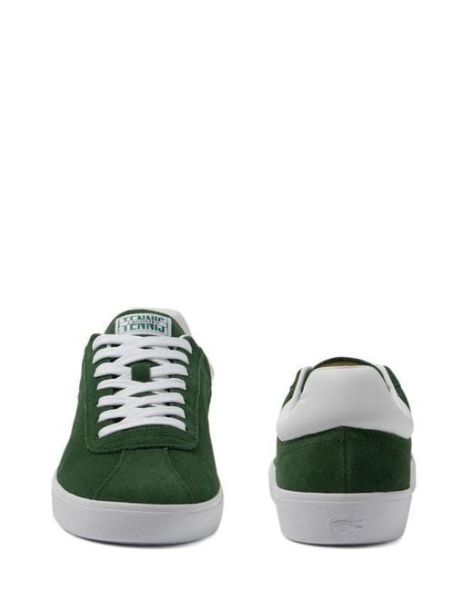 Lacoste Baseshot Leather Sneaker in Green for Men | Lyst