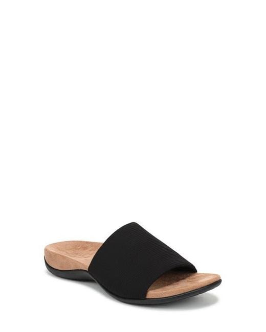 Vionic Renie Knit Slide Sandal in Black | Lyst