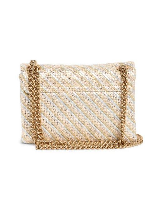 Kurt Geiger Mini Brixton Lock Mixed Metallic Crossbody Bag in Black | Lyst